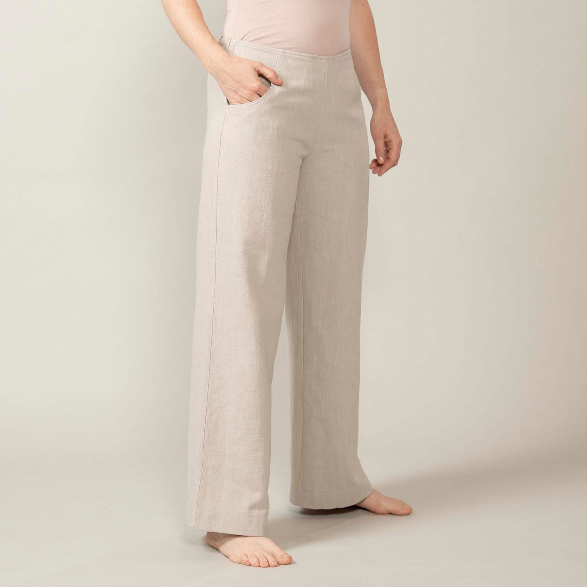 hofius | Leinenhose weit – Tilly | natur