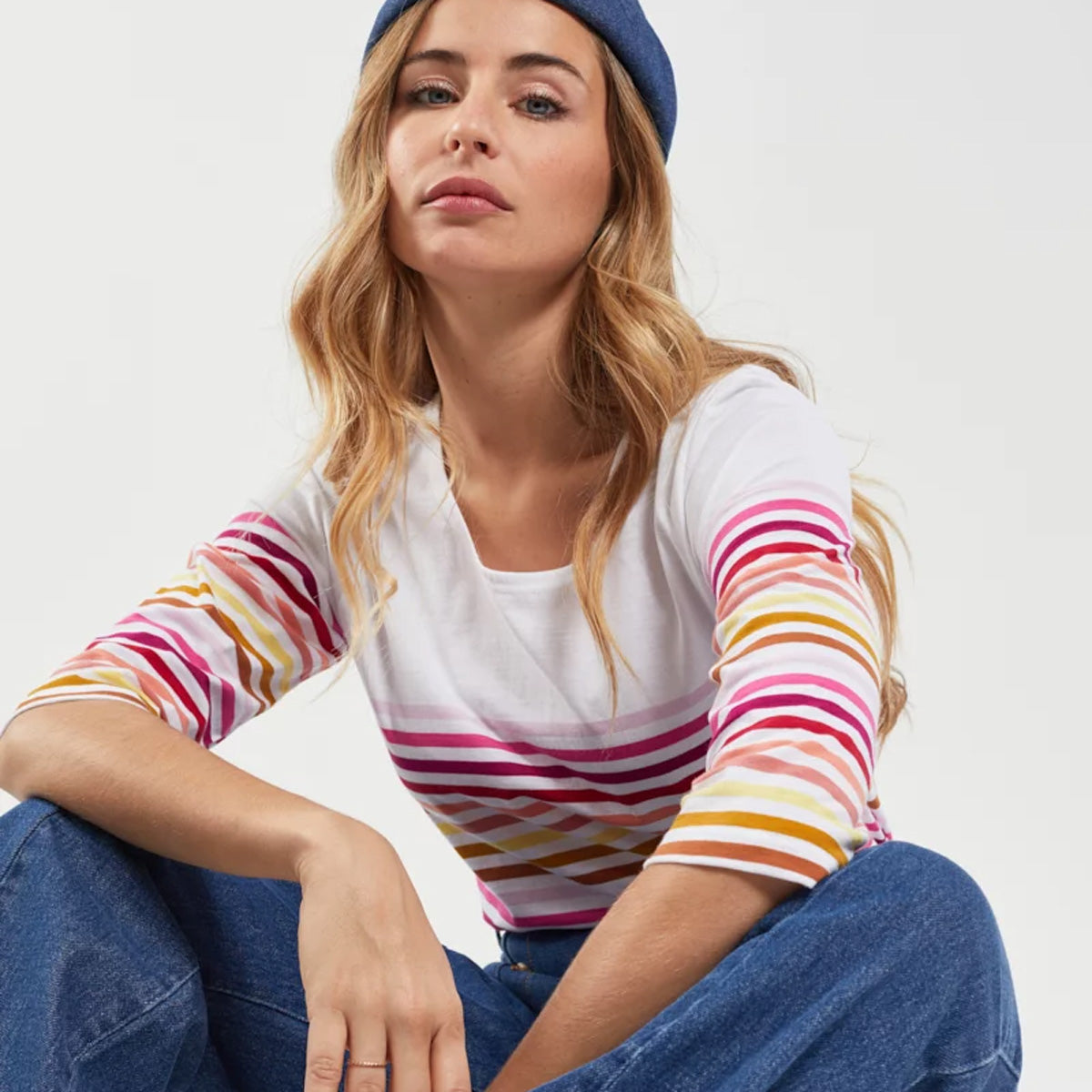 Armor Lux | Ringelshirt bunt – 3/4-Ärmel | bei hofius